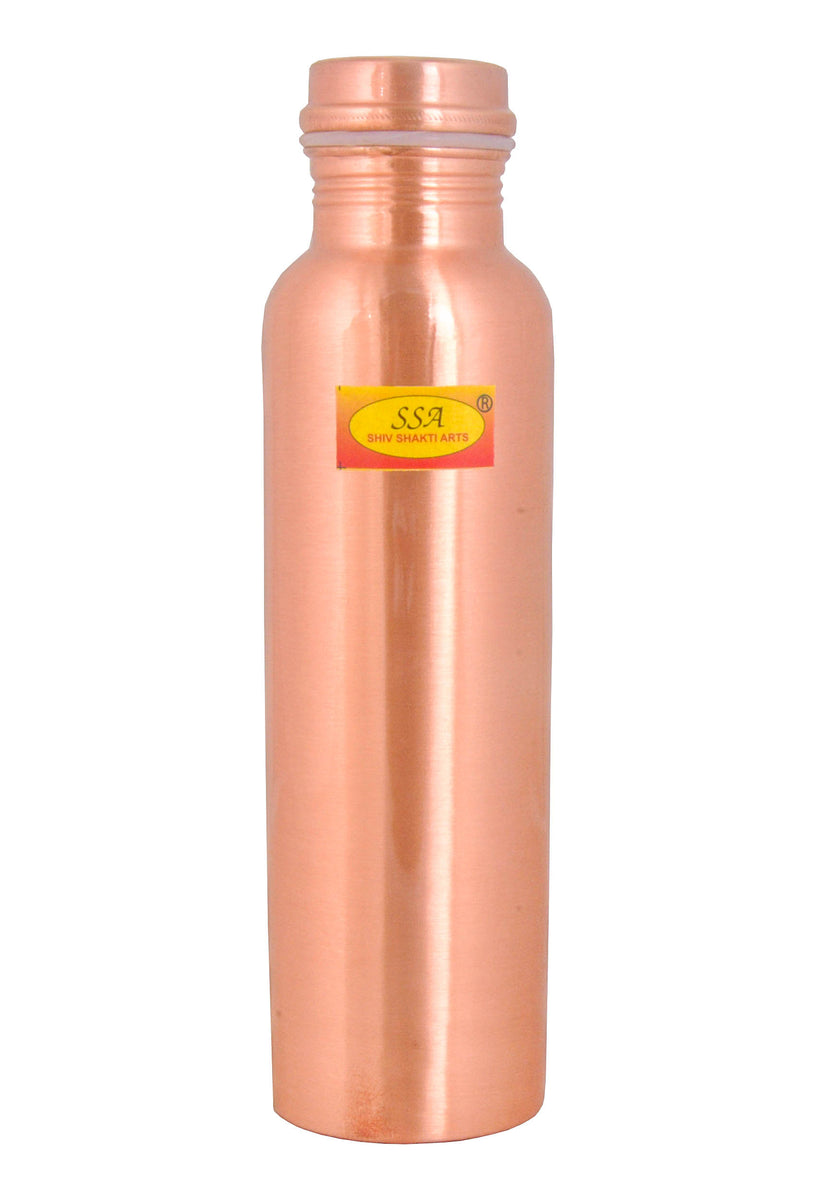 Copper Bottle Lacquer Coating Joint less Sleek Leak proof | 1 L | Offi ...