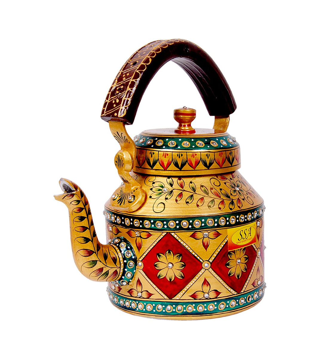 Aluminium Tea Kettle/Ketali for Chai/Milk Container(Designer Gold, 140 ...