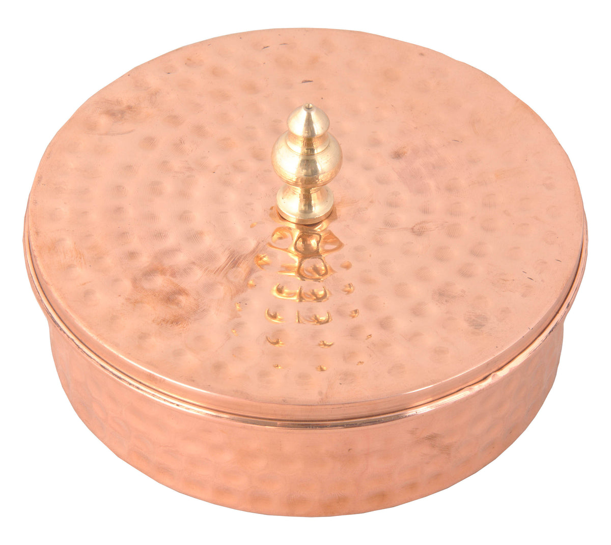 Copper Spice Box Masala Dabba Hammered Design for Storing Spices Masal ...