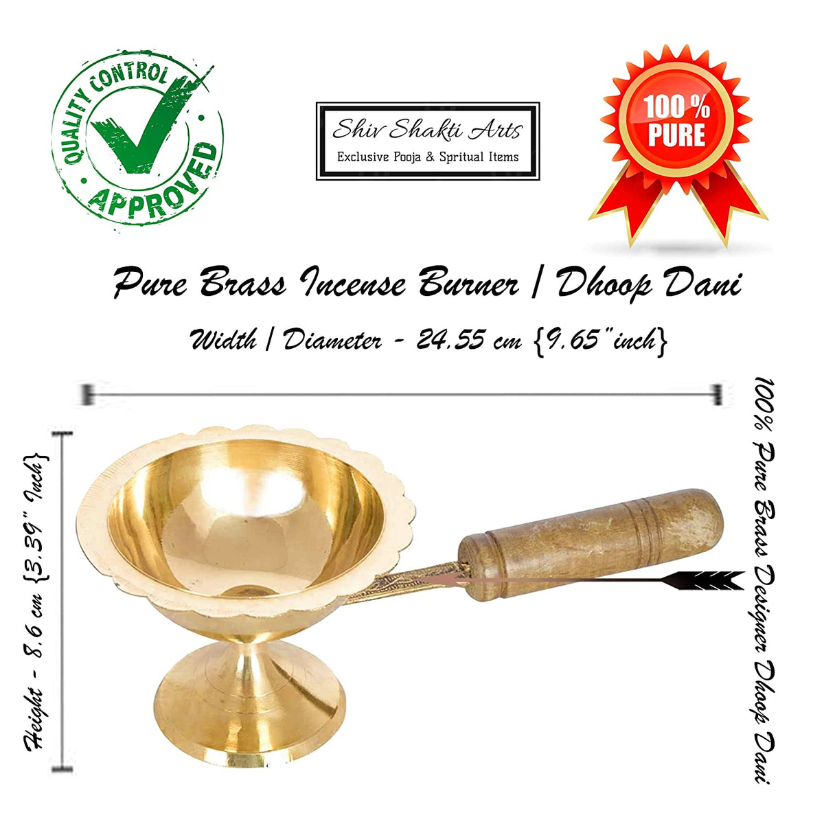 Pure Brass Dhoop Dani | Dhup Dani | Incense Dhup Burner for Diwali Lax ...