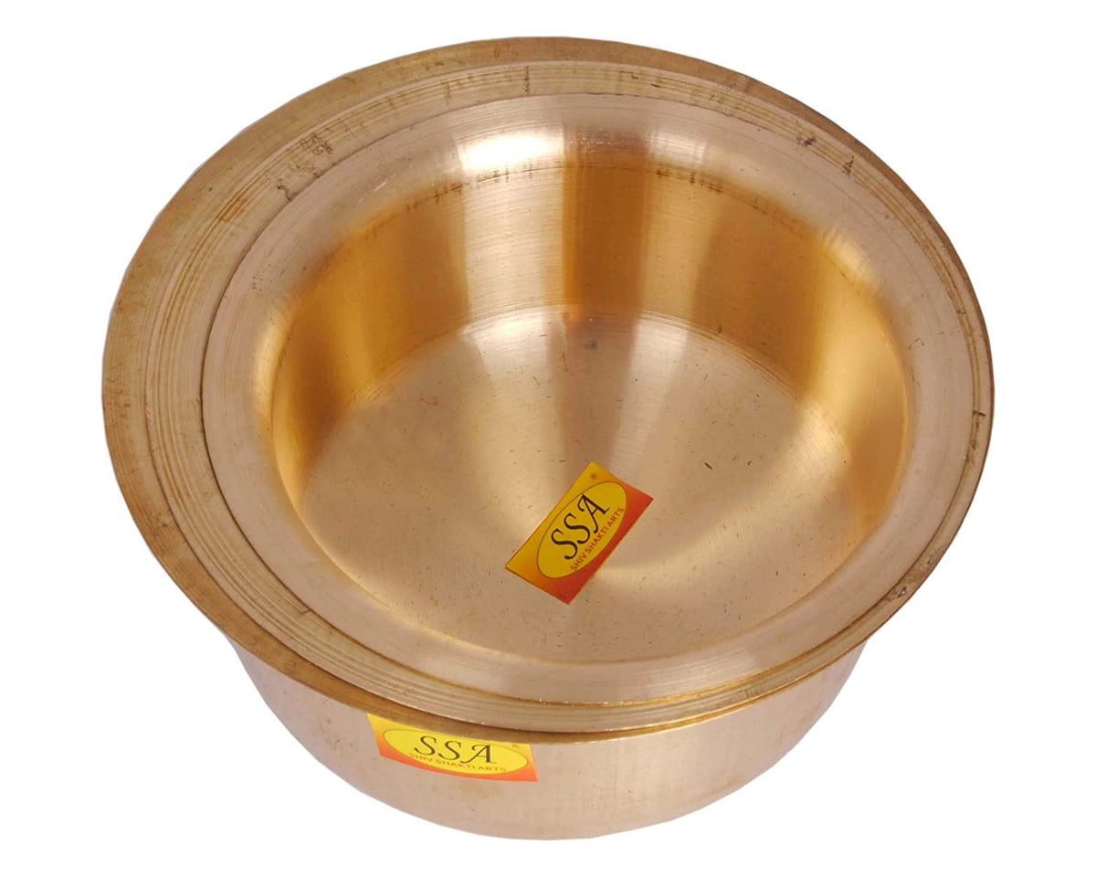 Pure Brass - 3 Sizes Bhagoni | Patila | Tope Set (550 ml, 900 ml & 110 ...