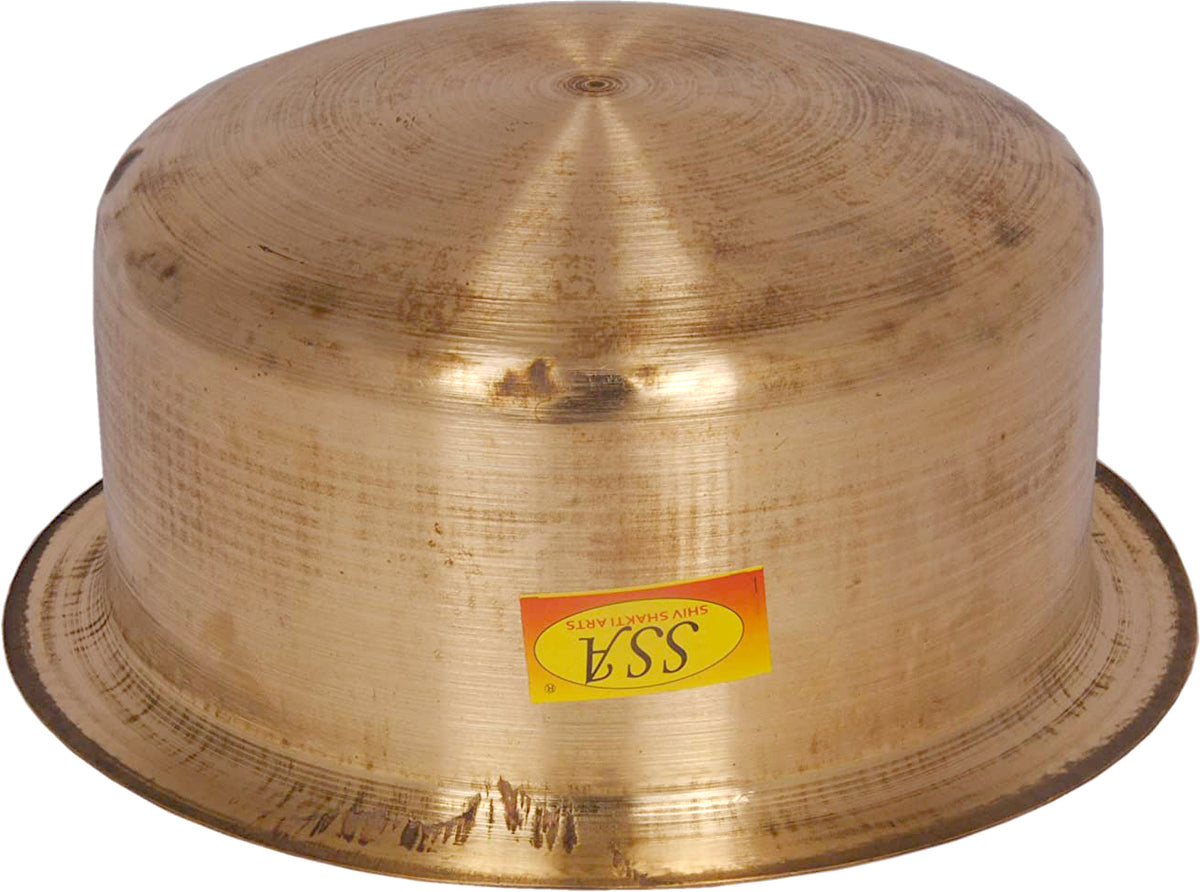 Pure Brass Plane Bhagoni, Patila, Tope - (Round, Diameter - 20.5 cm ...