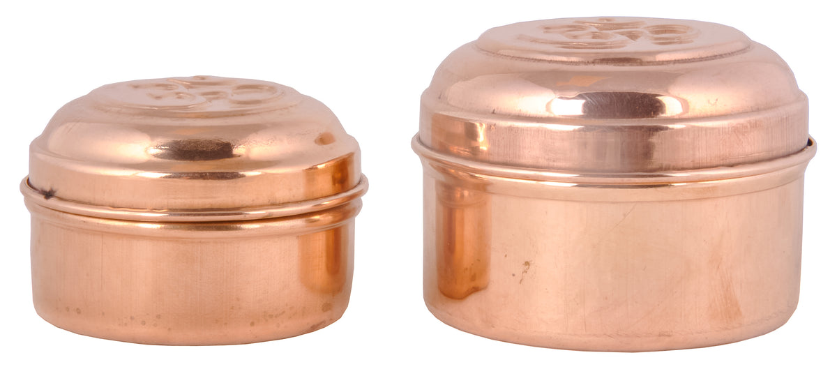 100% Pure Copper Box Set |Jewellery Box Set |Tamba Dibbi| Puja - Mandi ...