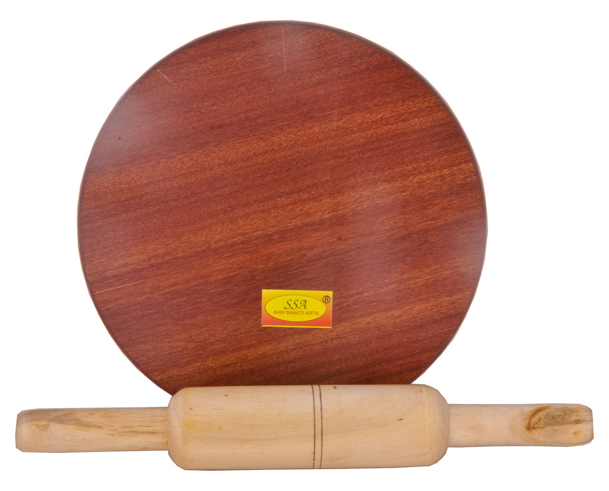 Indian Wood Roti Maker with Wooden Belan/ Wood Chakla /Rolling Board ...